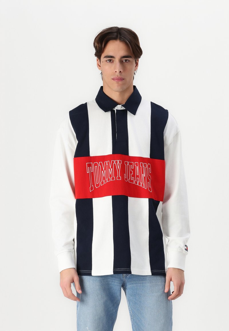 Tommy Jeans ARCHIVE RUGBY UNISEX - Polo shirt - white - Zalando.ie
