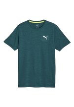 Puma RUN FAVOURITE HEATHER RUNNING - Basic T-shirt - malachite heather ...