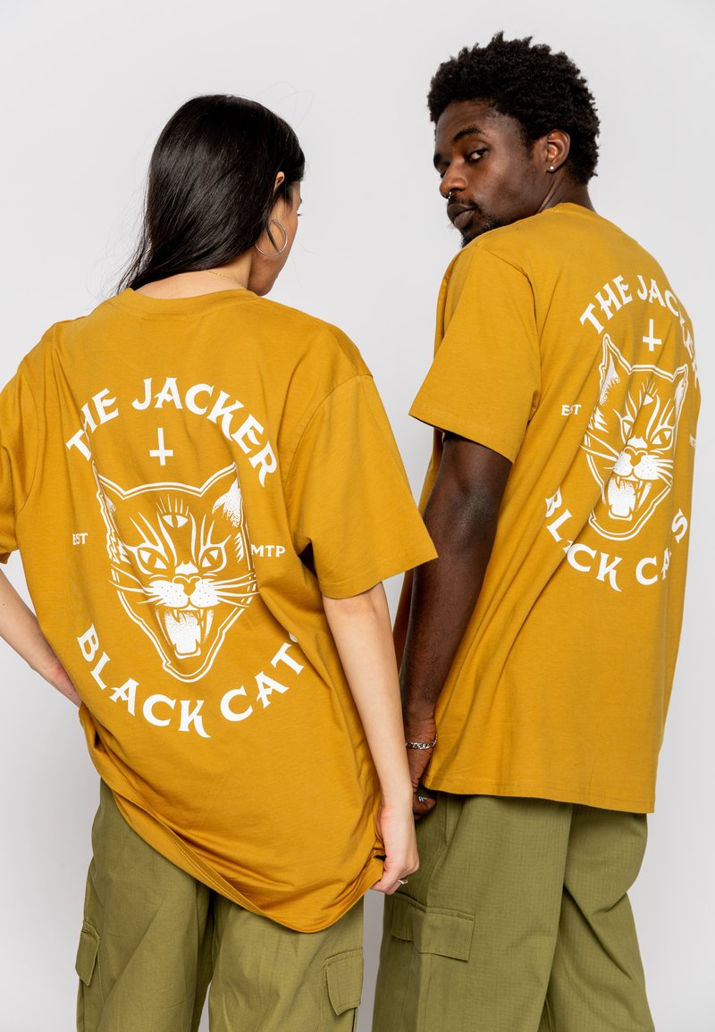 Jacker BLACK CATS UNISEX - T-Shirt print - mustard/senf - Zalando.de