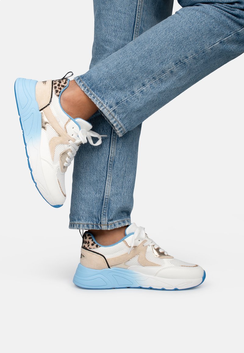 Posh by Poelman STACEY - Baskets basses - white with blue combination ...