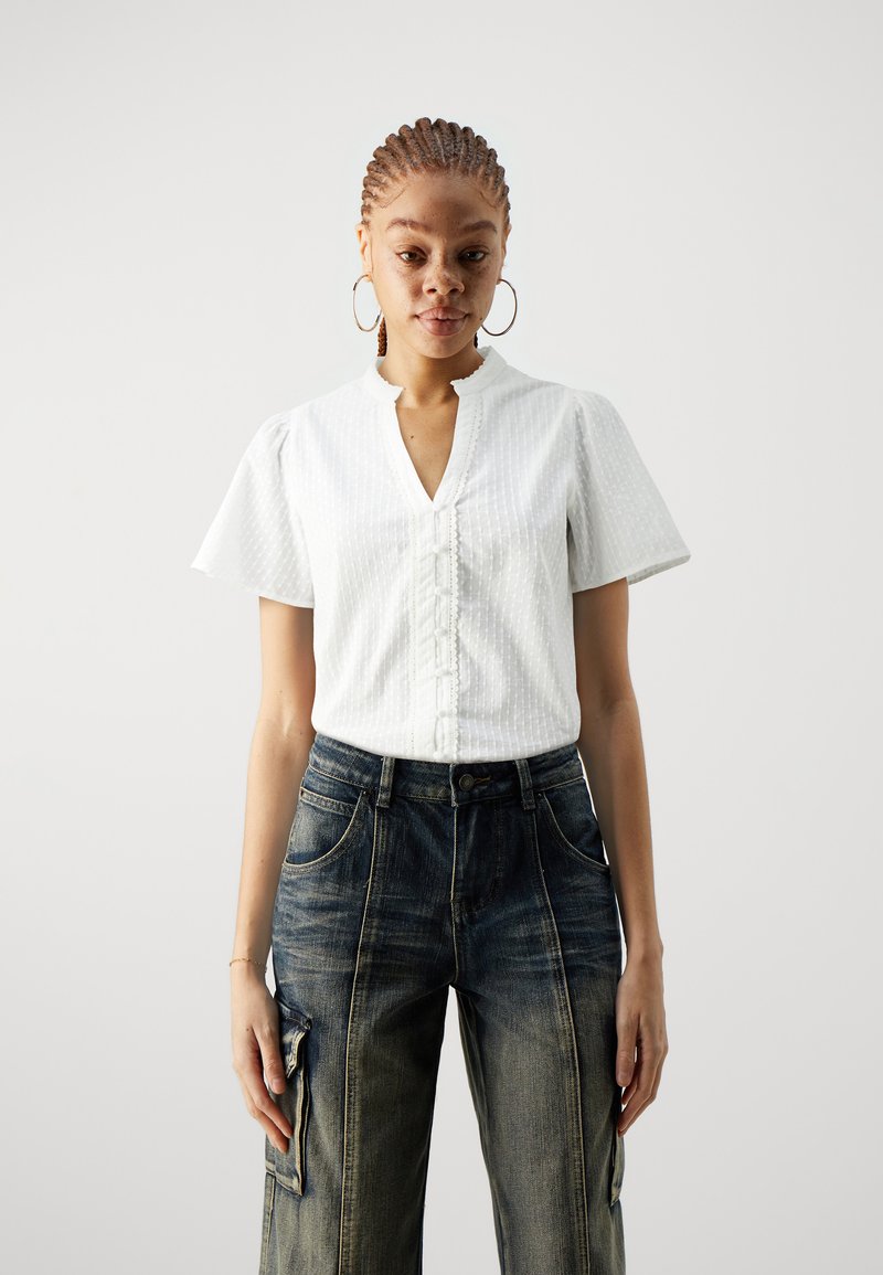 YAS YASTIA - Print T-shirt - star white/white - Zalando