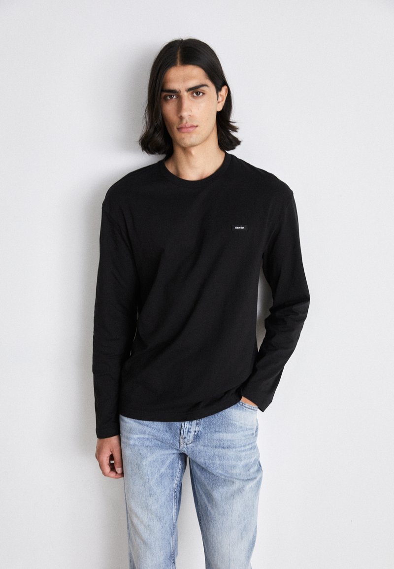Calvin Klein COMFORT - Long sleeved top - ck black/black - Zalando.co.uk