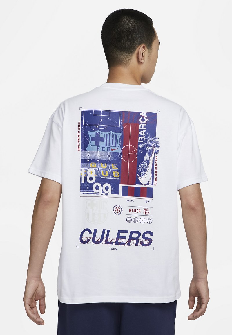 Nike Performance FCB M NK ORIG MAX90 TEE - Print T-shirt - white ...