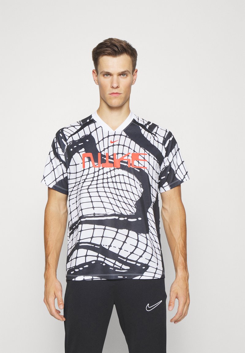 Nike Performance Triko s potiskem - weissschwarzrot/bílá - Zalando.cz