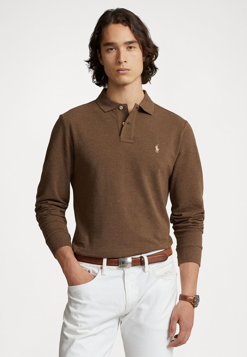 Polo Ralph Lauren CUSTOM SLIM FIT POLO SHIRT - Polo - cedar heather ...