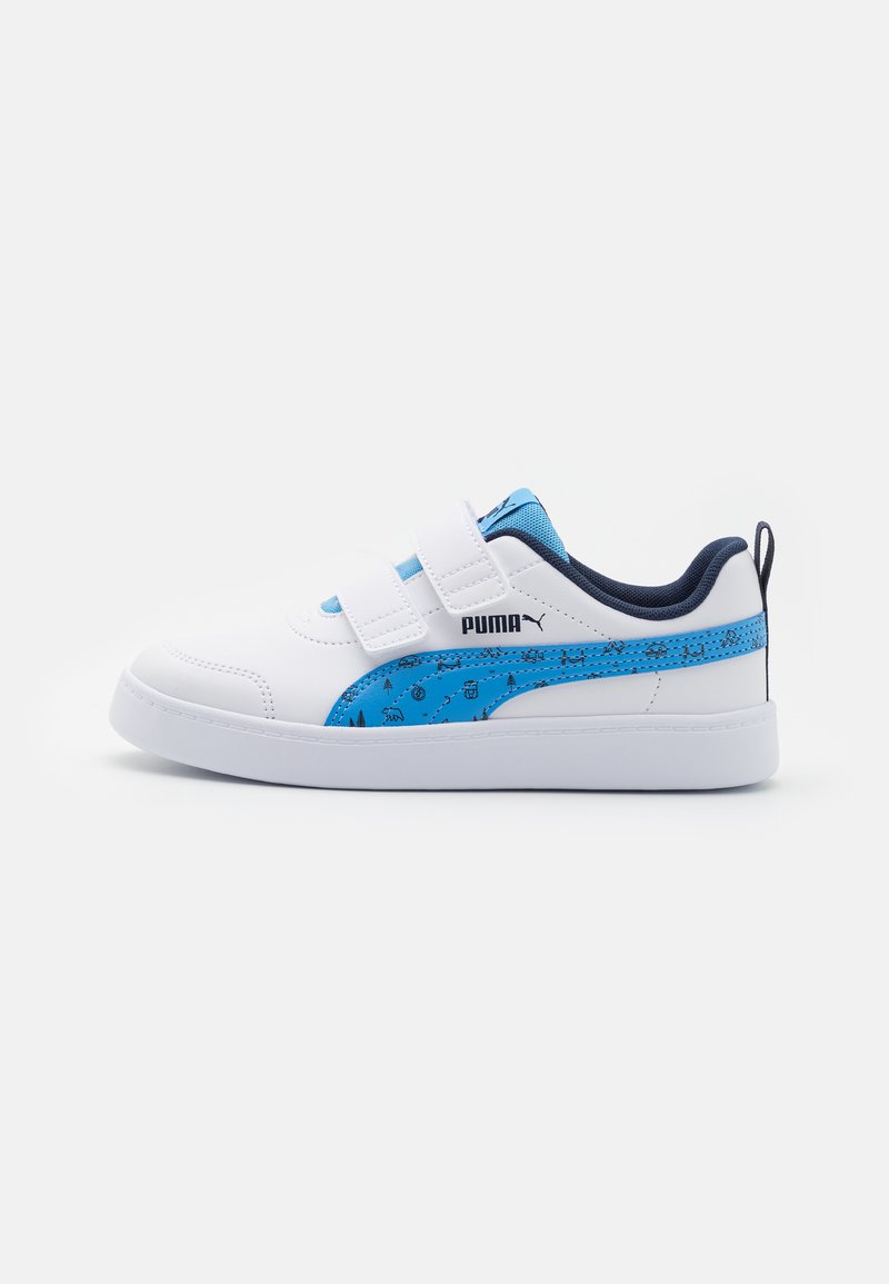 Puma COURTFLEX WOODS UNISEX - Training shoe - white/regal blue/white ...