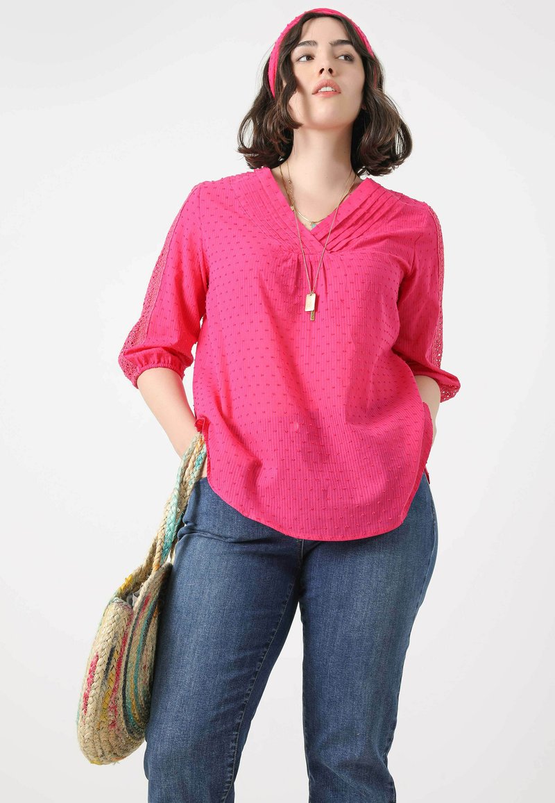 Jean Marc Philippe EN PLUMETIS - Blouse - rose/pink - Zalando.ie
