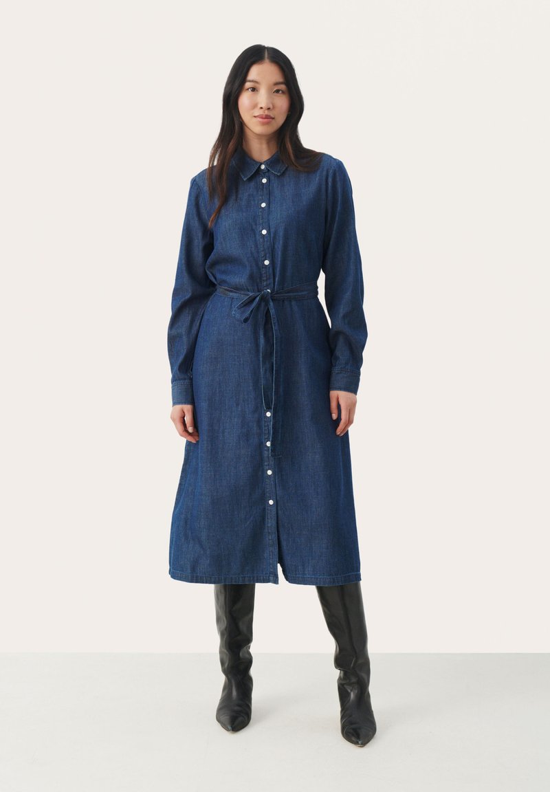 Part Two CIRKEPW DR - Robe chemise - dark vintage denim/denim bleu ...