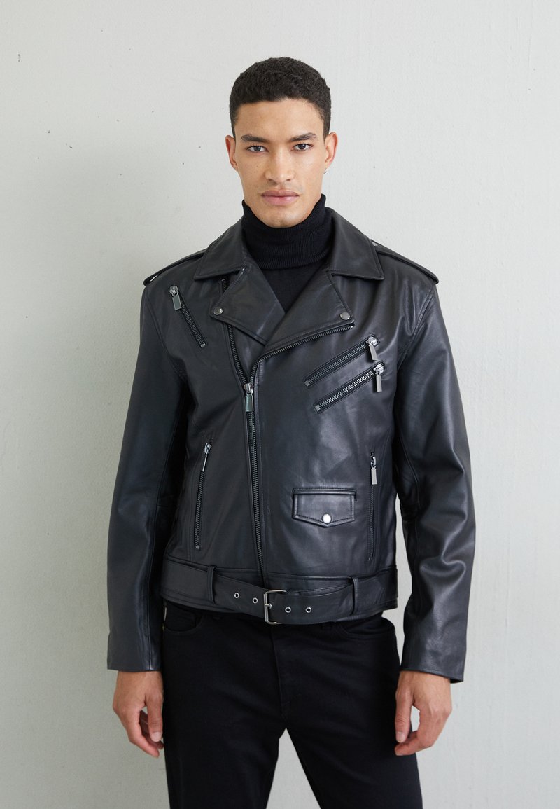 STUDIO ID BIKER - Læderjakker - black/sort - Zalando.dk