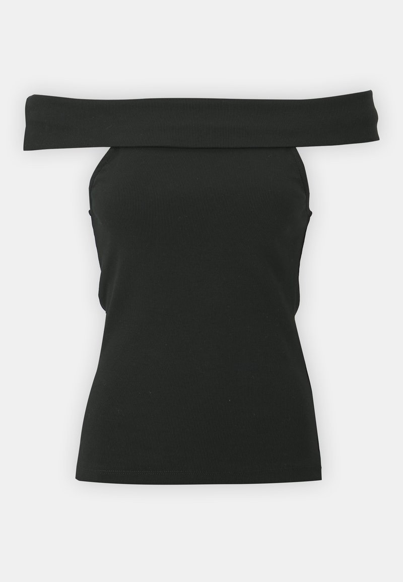 VILA VIKANI OFF SHOULDER - Tričko s potlačou - black/čierna - Zalando.sk