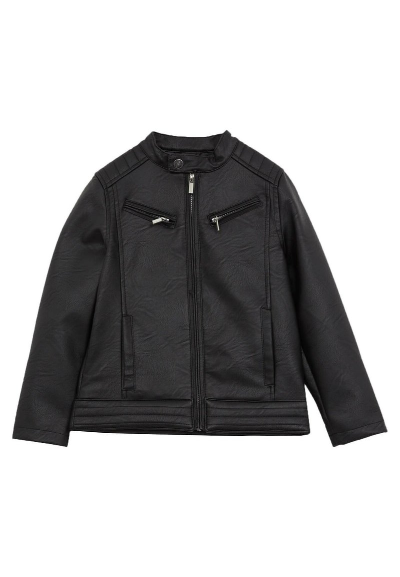 Defacto Regular Fit Kunstlederjacke Black Schwarz Zalando De