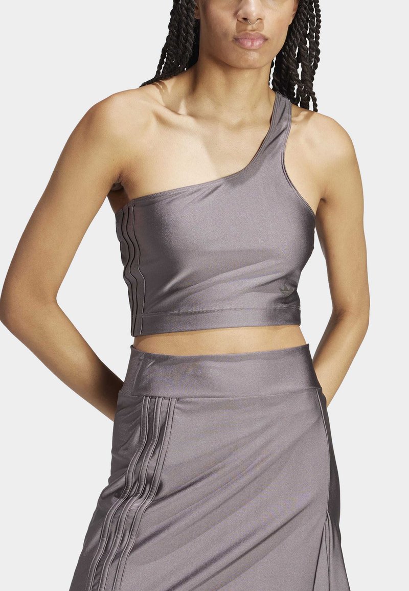 adidas Originals FASHION CUT-OUT CROP - Top - charcoal/grey - Zalando.ie