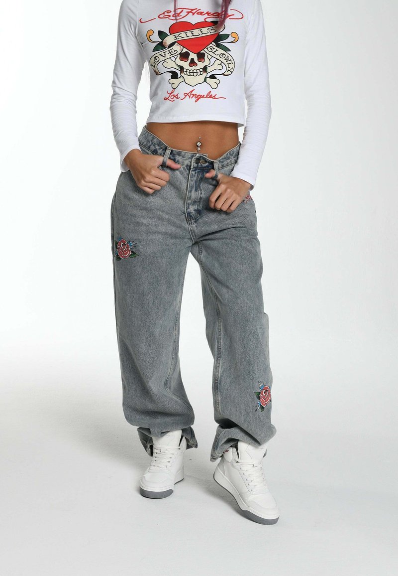 Ed Hardy BLOOMING - Vaqueros boyfriend - blue/azul - Zalando.es