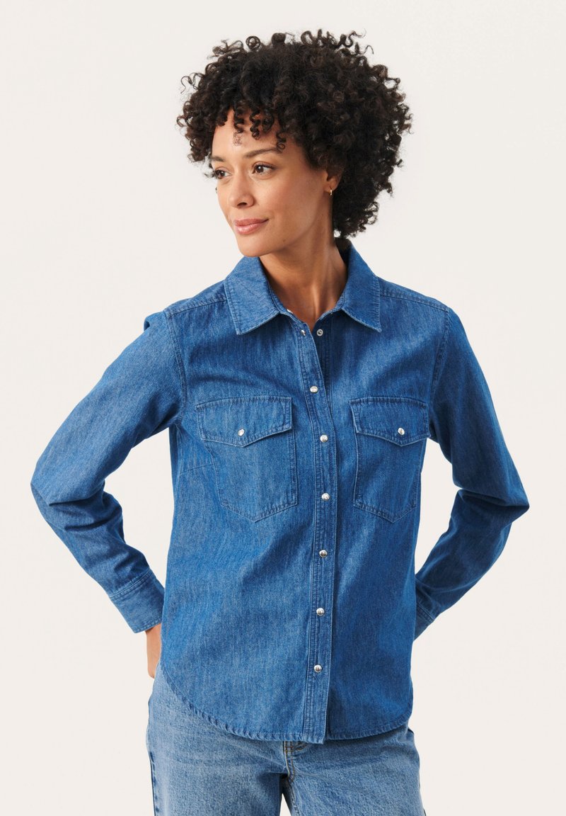 Part Two Chemisier - medium blue denim/denim bleu - ZALANDO.FR