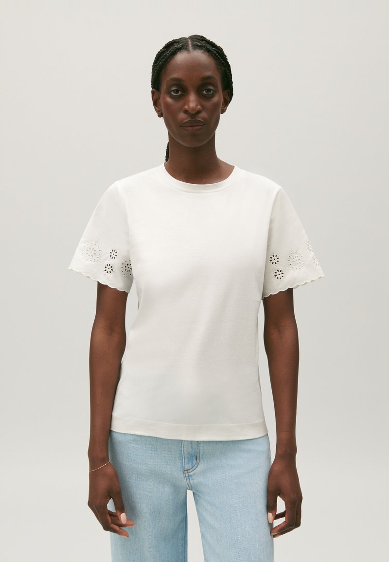 Claudie Pierlot TRAD - Camiseta estampada - ecru/crema - Zalando.es