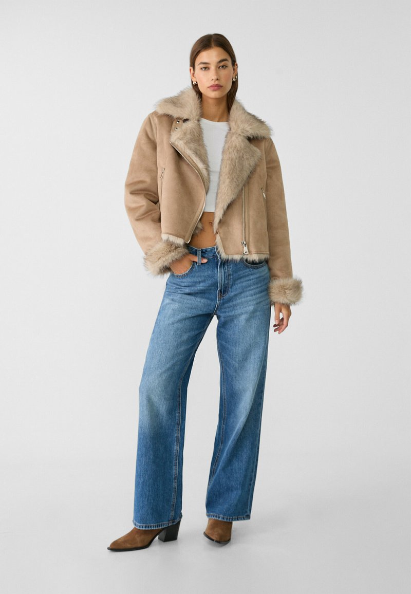 Stradivarius Winterjacke - mottled light brown/hellbraun-meliert ...