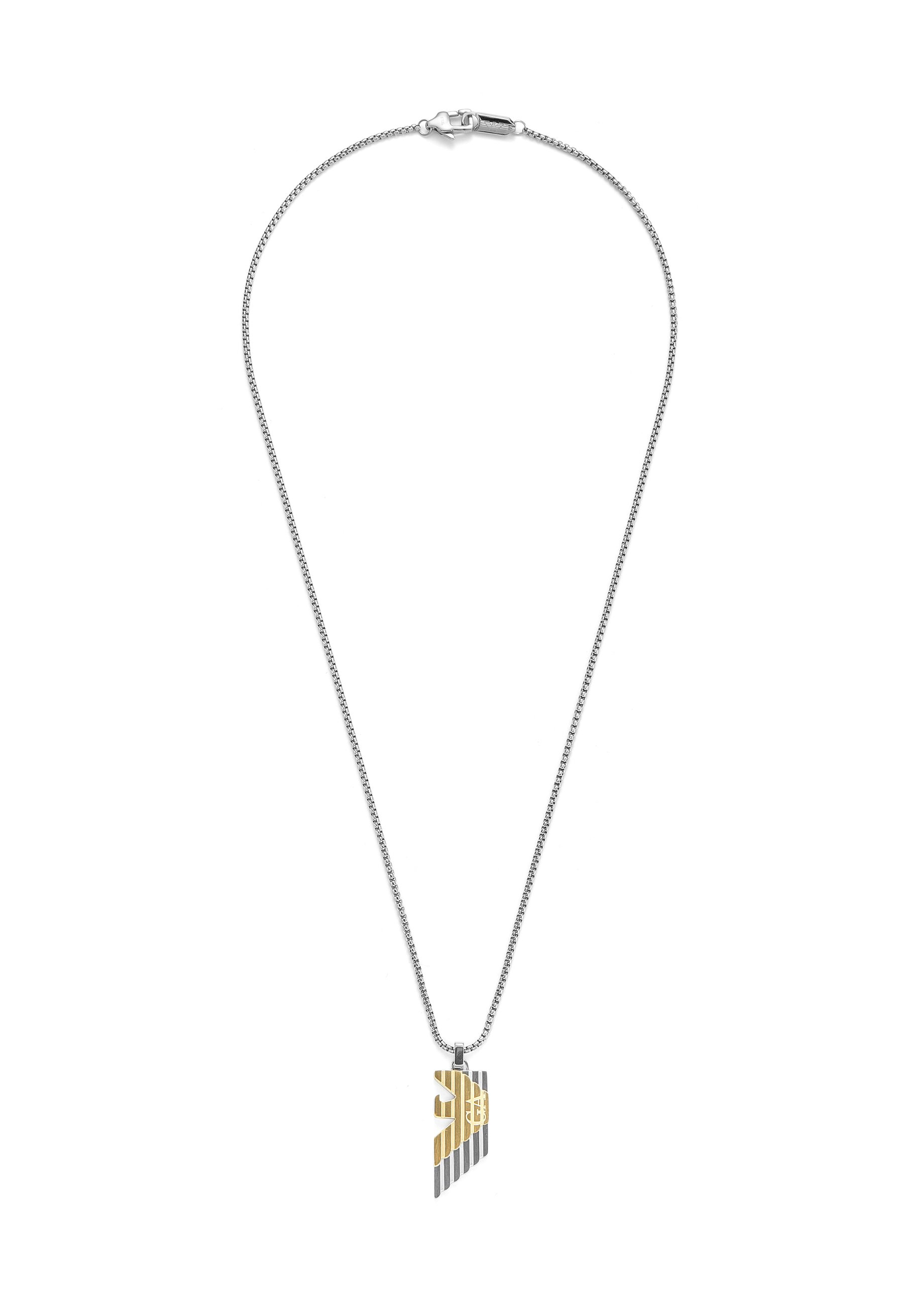 Emporio Armani EAGLE LOGO Collier silver coloured argente ZALANDO.FR
