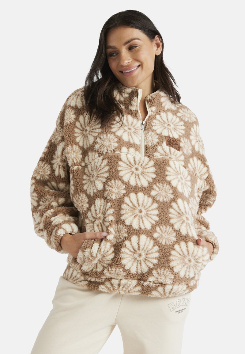 Roxy JIVE TALKING MIT KRAGEN - Fleecetrøjer - brown/brun - Zalando.dk