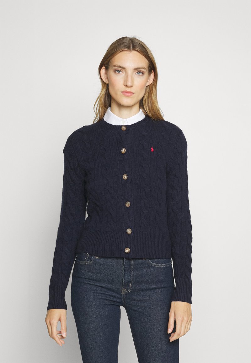 Polo Ralph Lauren LONG SLEEVE CARDIGAN - Strickjacke - hunter navy/blau - Zalando.at