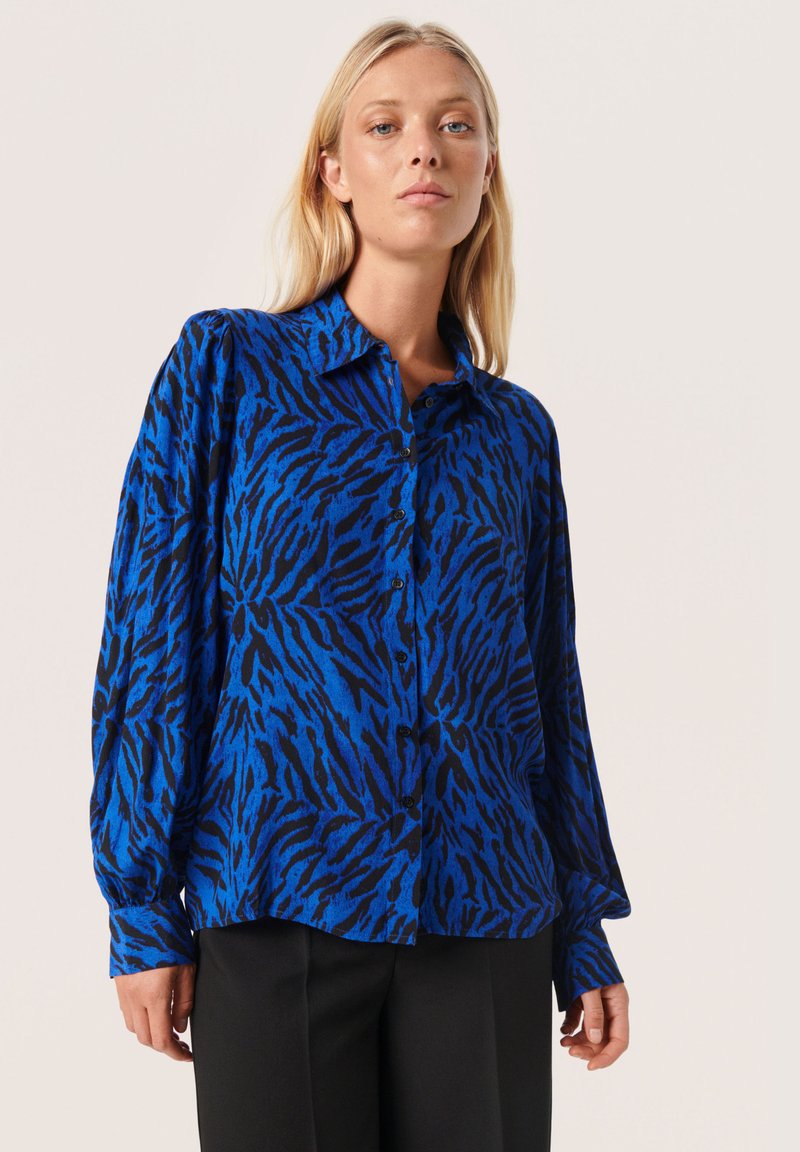 Soaked in Luxury SLINA CHRISHELL LS - Cămașă - beaucoup animal/albastru ...
