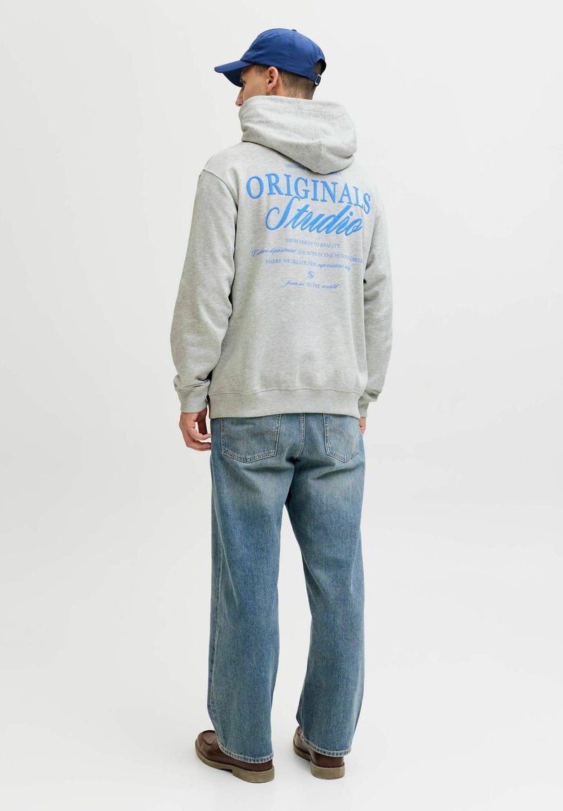 Jack & Jones JORNORREBRO TYPO BACK HOOD SN - Hoodie - white melange/off ...