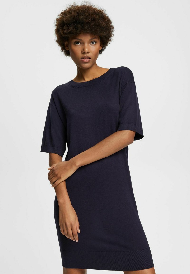 Esprit DRESS - Jumper dress - navy/mottled dark blue - Zalando