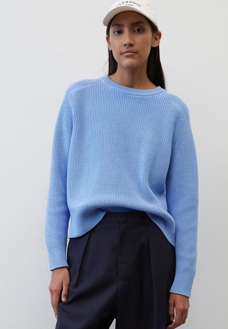 Marc O'Polo DENIM RAGLAN LOOSE - Strickpullover - soft sky blue/blau ...