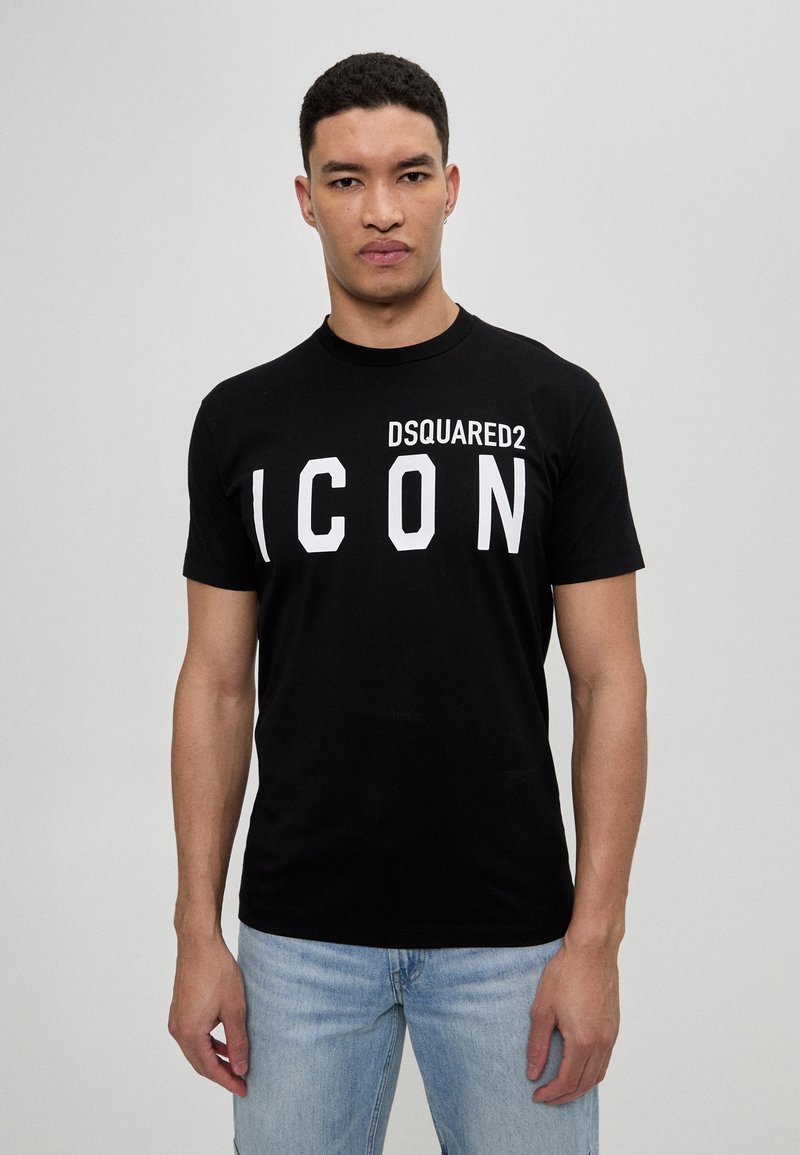 DSQUARED2 ICON COOL TEE - Print T-shirt - black - Zalando.ie
