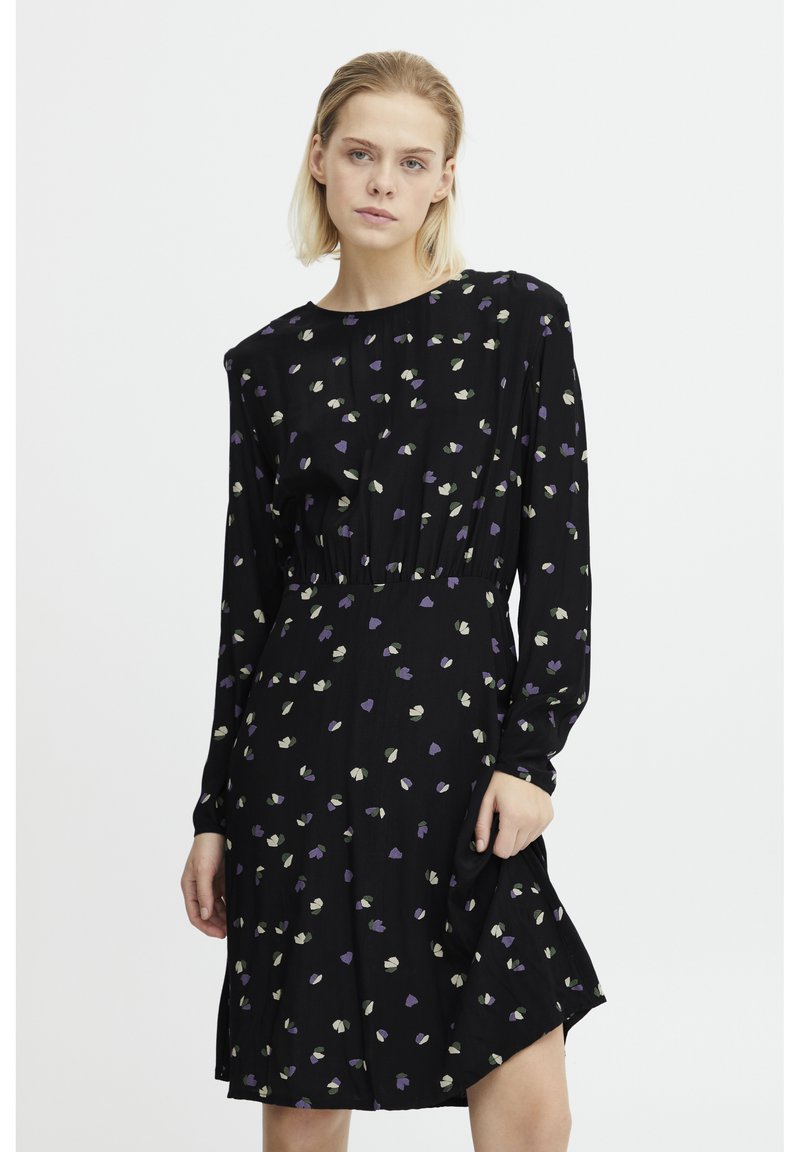 ICHI ELIMA - Day dress - black flower/black - Zalando.ie