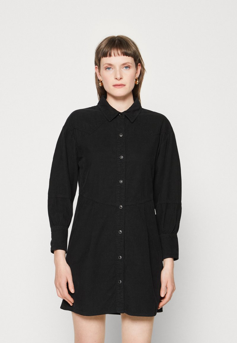 Wrangler BALLOON SLEEVE DRESS - Blusenkleid - black/schwarz - Zalando.at