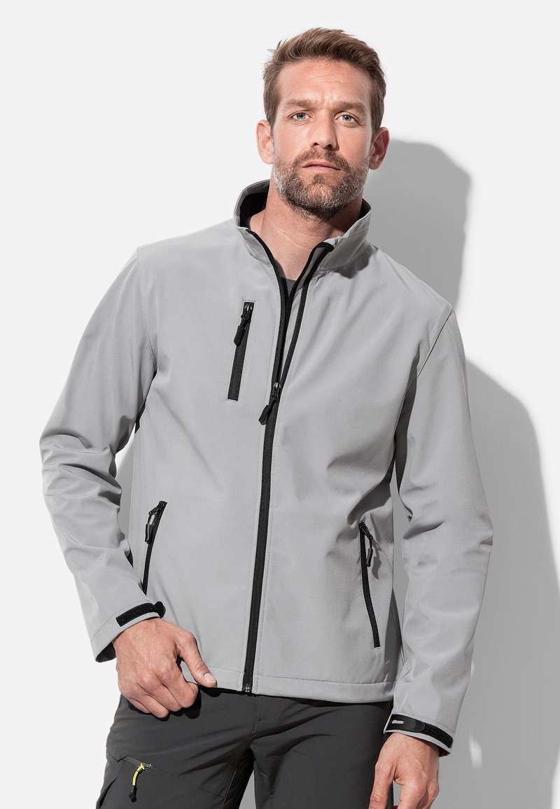 Stedman Soft shell jacket - dolphin grey/grey - Zalando.de
