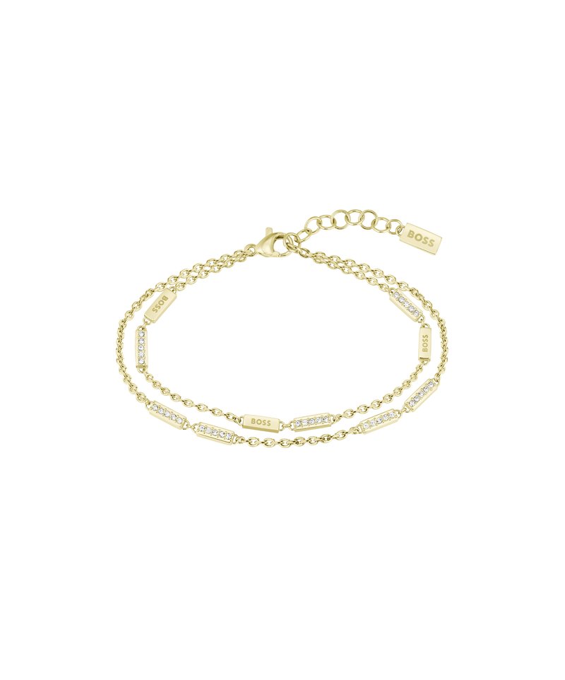 BOSS LYG IP WITH STATIONS LOGO AND CRYSTALS - Pulsera - gold coloured ...