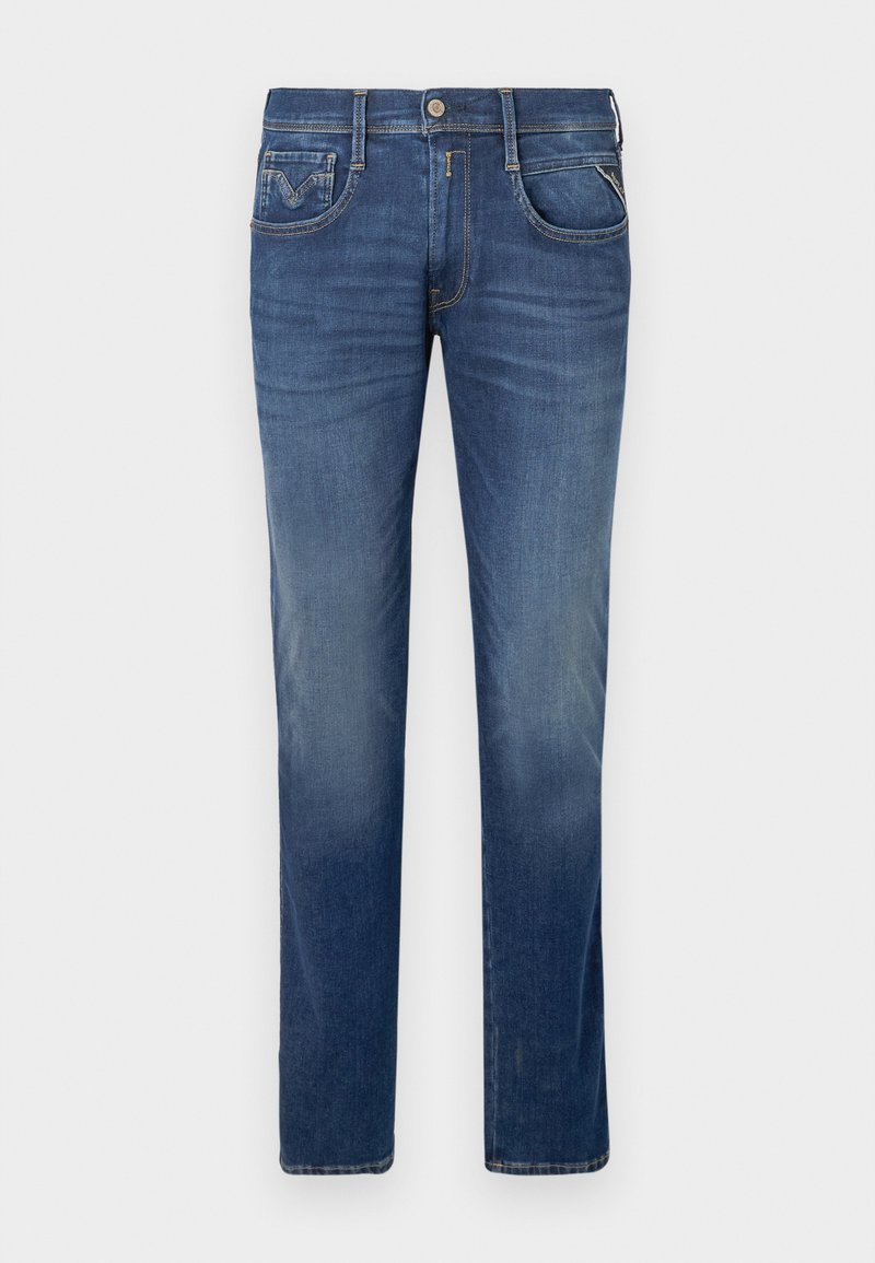 Replay ANBASS HYPERFLEX JEANS - Jeans slim fit - dark blue/mörkblå ...