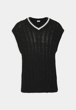 Filippa K BRAIDED VEST - Strickpullover - black/schwarz - Zalando.at