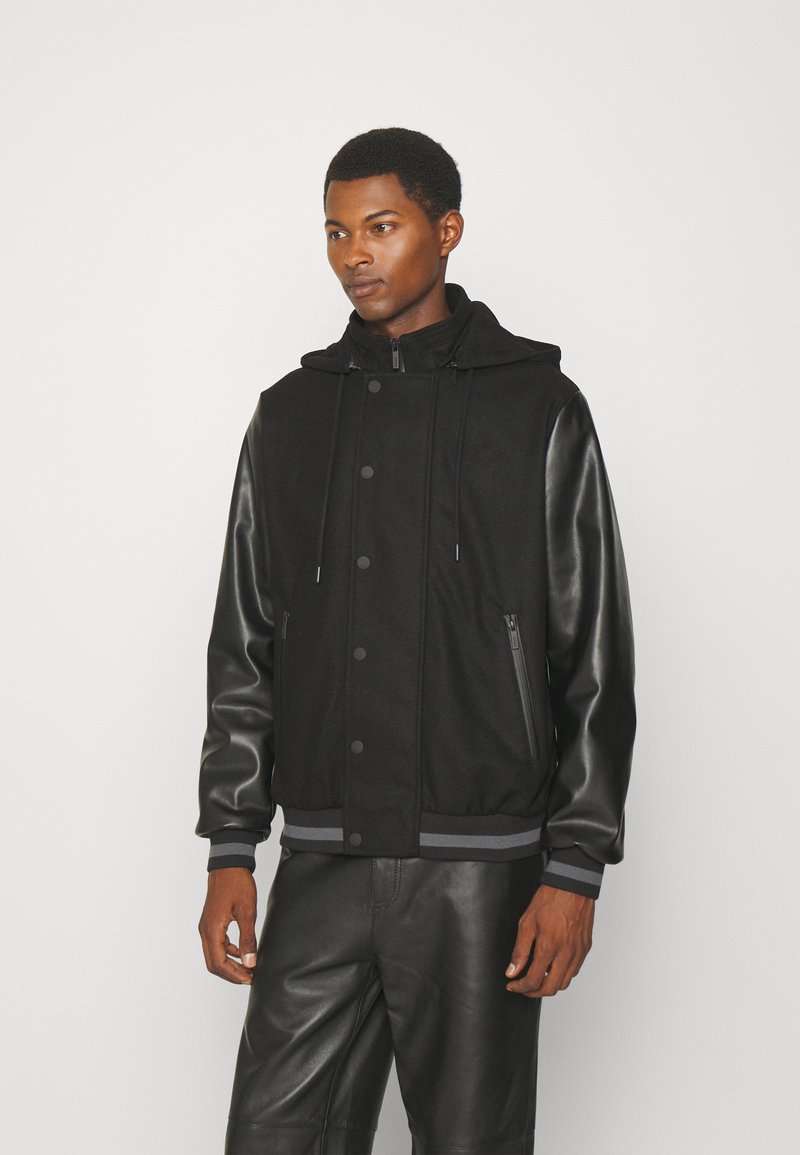 KARL LAGERFELD HOODED BLOUSON - Bomber Jacket - black - Zalando