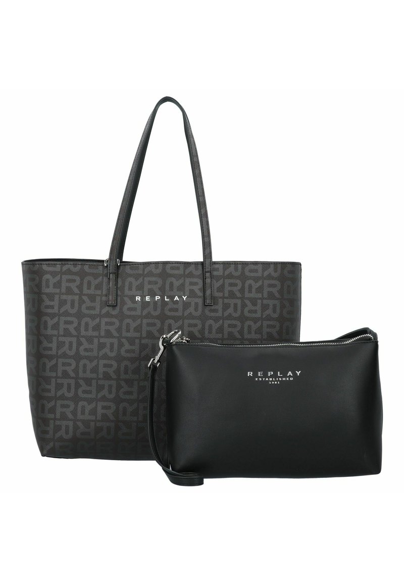 Replay SCHULTER 35 CM - Handtas - black/brown/cocoa/zwart - Zalando.be