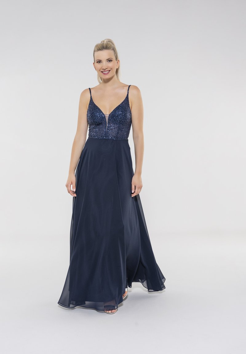 Swing AUS MATERIALMIX - Ballkleid - navy/dunkelblau - Zalando.de