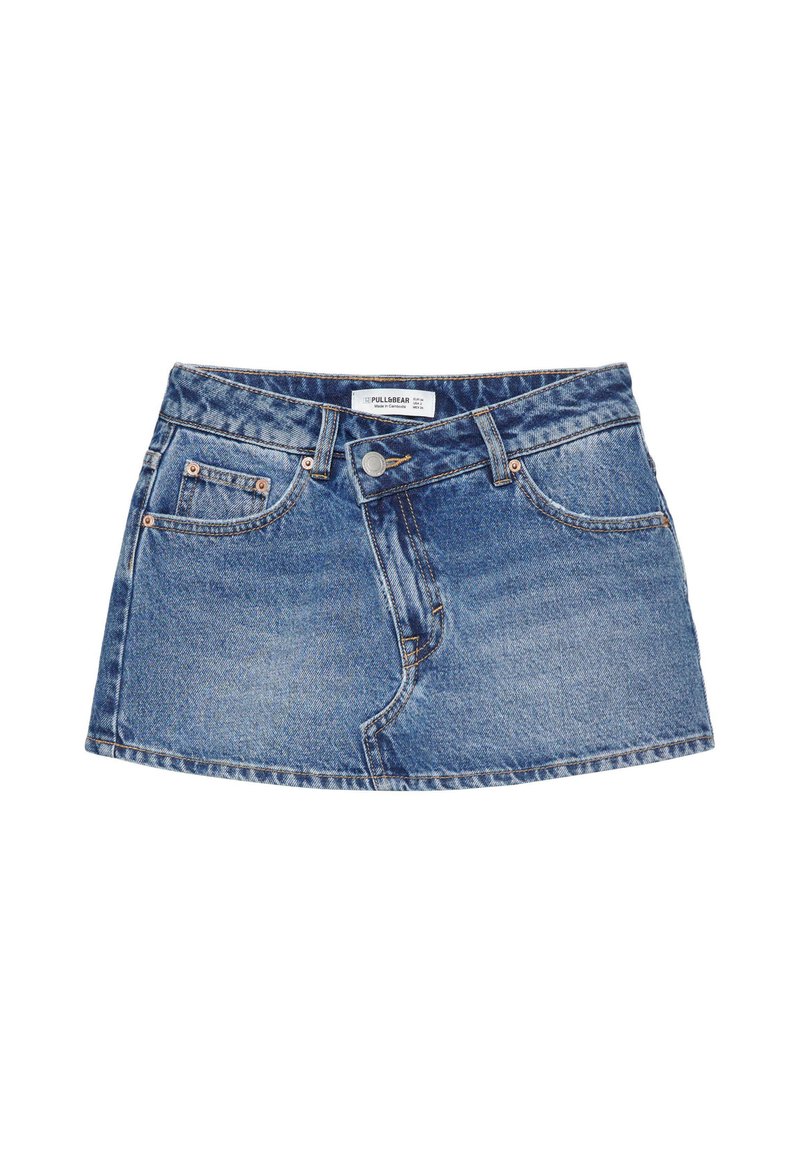 PULL&BEAR A-snit nederdel - blue denim/bluedenim - Zalando.dk