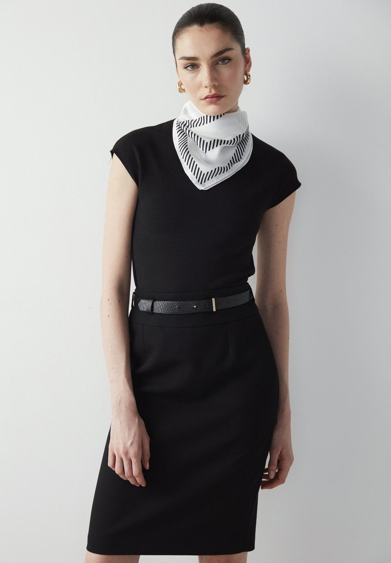 Ipekyol PENCIL PENCIL WITH BELT ACCESSORY - Pencil skirt - black - Zalando