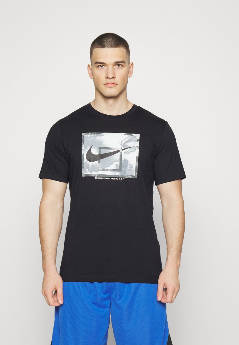 Nike Performance TEE - Triko s potiskem - black/černá - Zalando.cz
