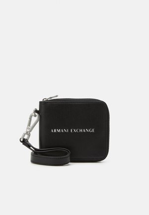 EA7 Emporio Armani TRAIN ZIP AROUND WALLET UNISEX - Geldbörse - black/white logo/schwarz ...