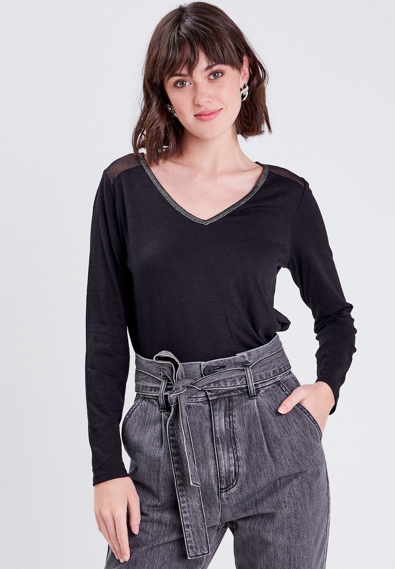 Cache Cache MIT LANGEN ÄRMELN - Maglietta a manica lunga - noir/nero ...