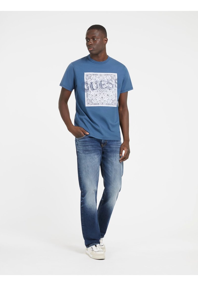Guess FRONT-PATCH - T-shirt con stampa - blau/blu - Zalando.it