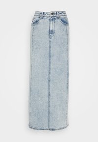 Gestuz JANICE LONG SKIRT - Maxinederdele - washed mid blue/stoneblue ...