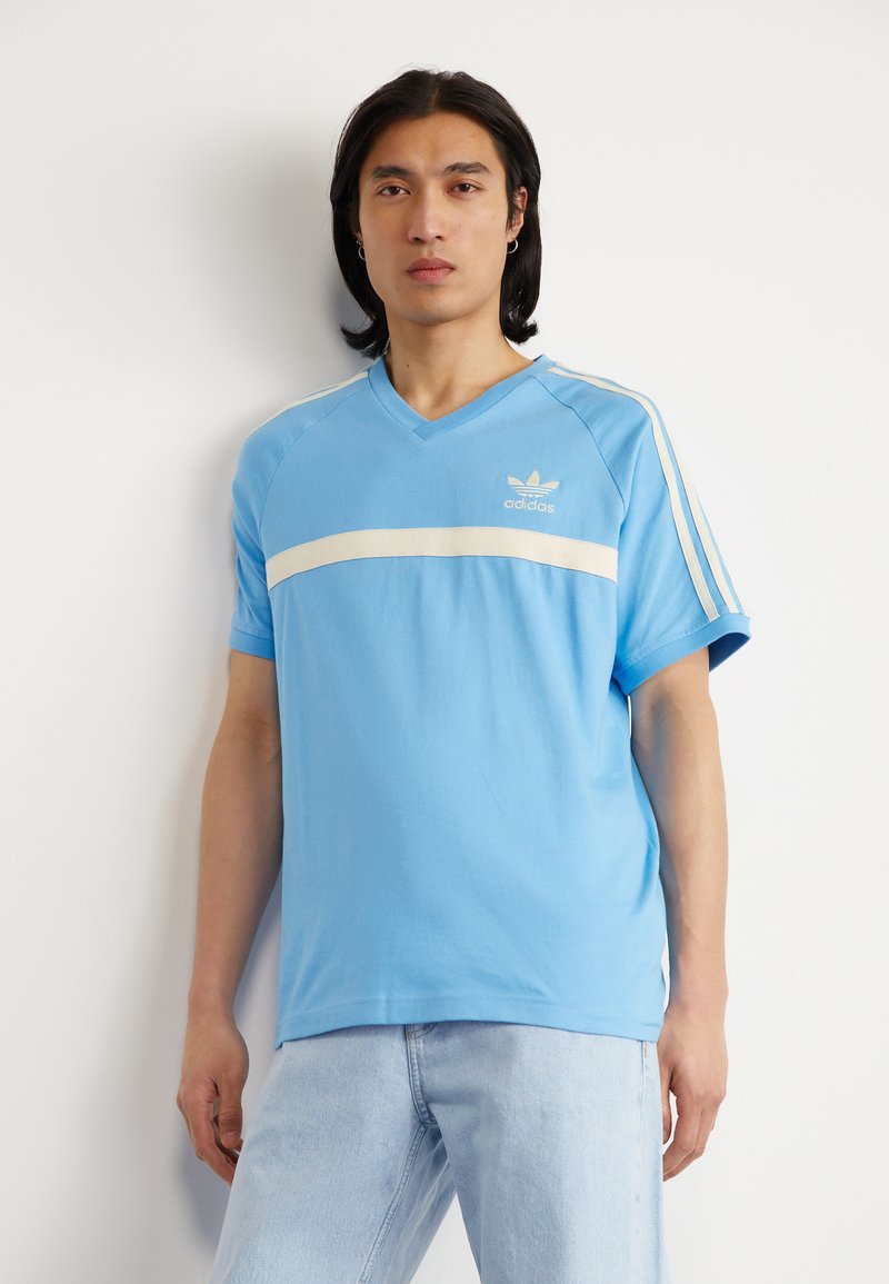 adidas Originals PANEL TEE - T-Shirt print - semi blue burst/blau - Zalando