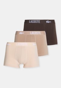 Lacoste 3 PACK - Boxers - biscuit/baguette-grume/multicolore - ZALANDO.FR