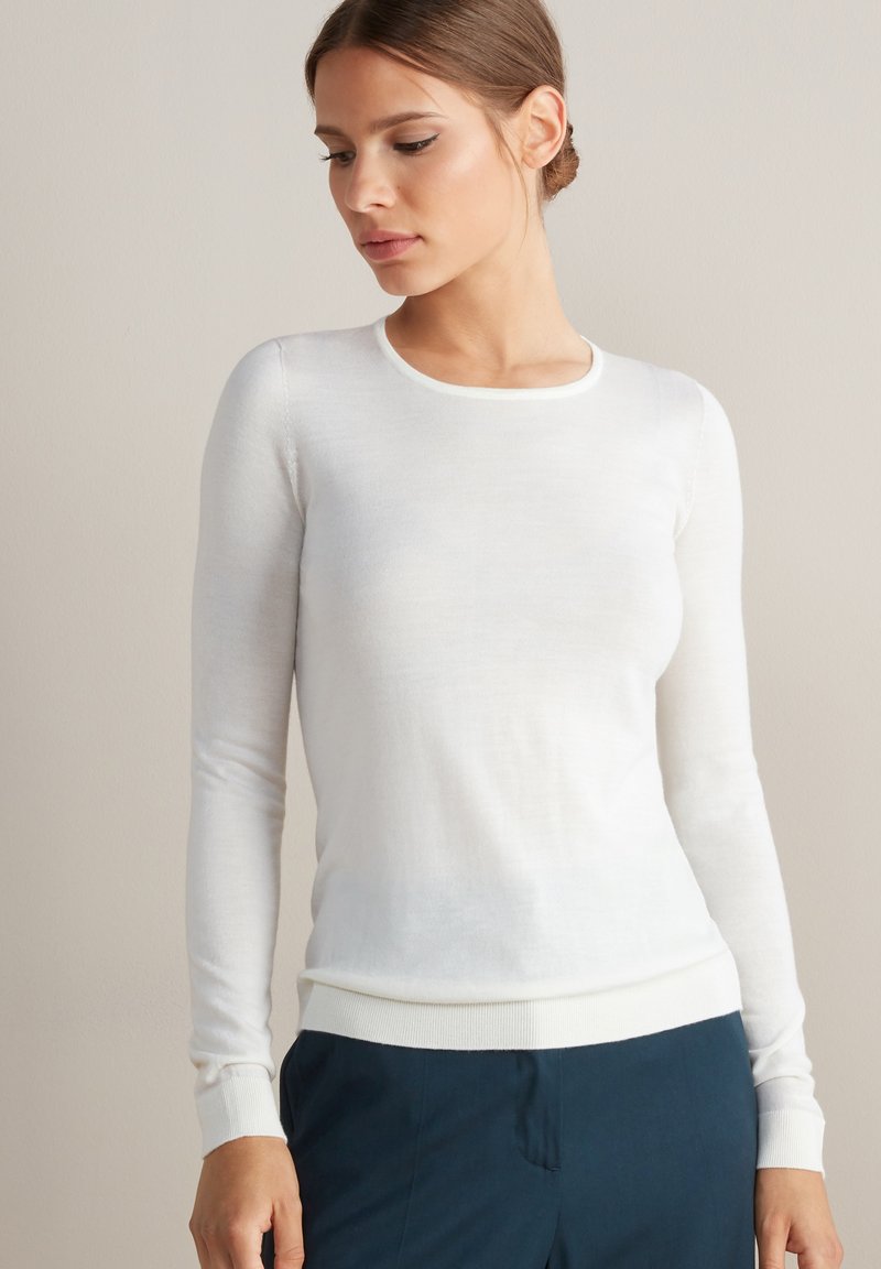 Falconeri ULTRAFINE - Sweter - white/biały - Zalando.pl