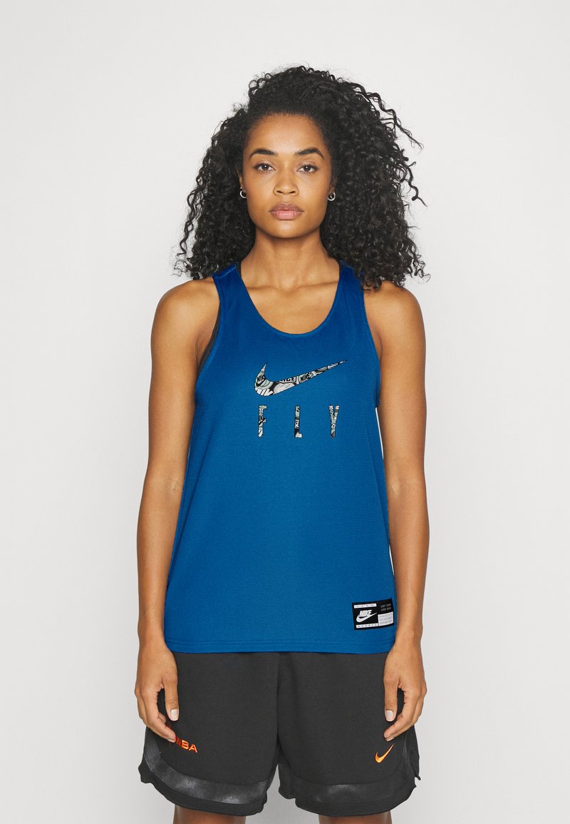 Nike Performance W NK DF SI JSY SSNL - Top - industrial blue/azul - Zalando.es