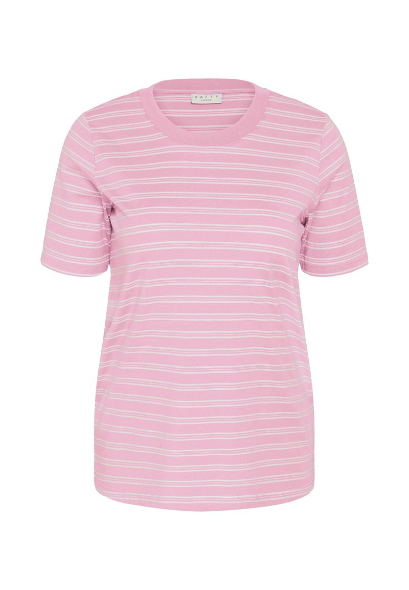 Kaffe Curve KCJILLA STRIPED T-SHIRT - Print T-shirt - pink frosting ...