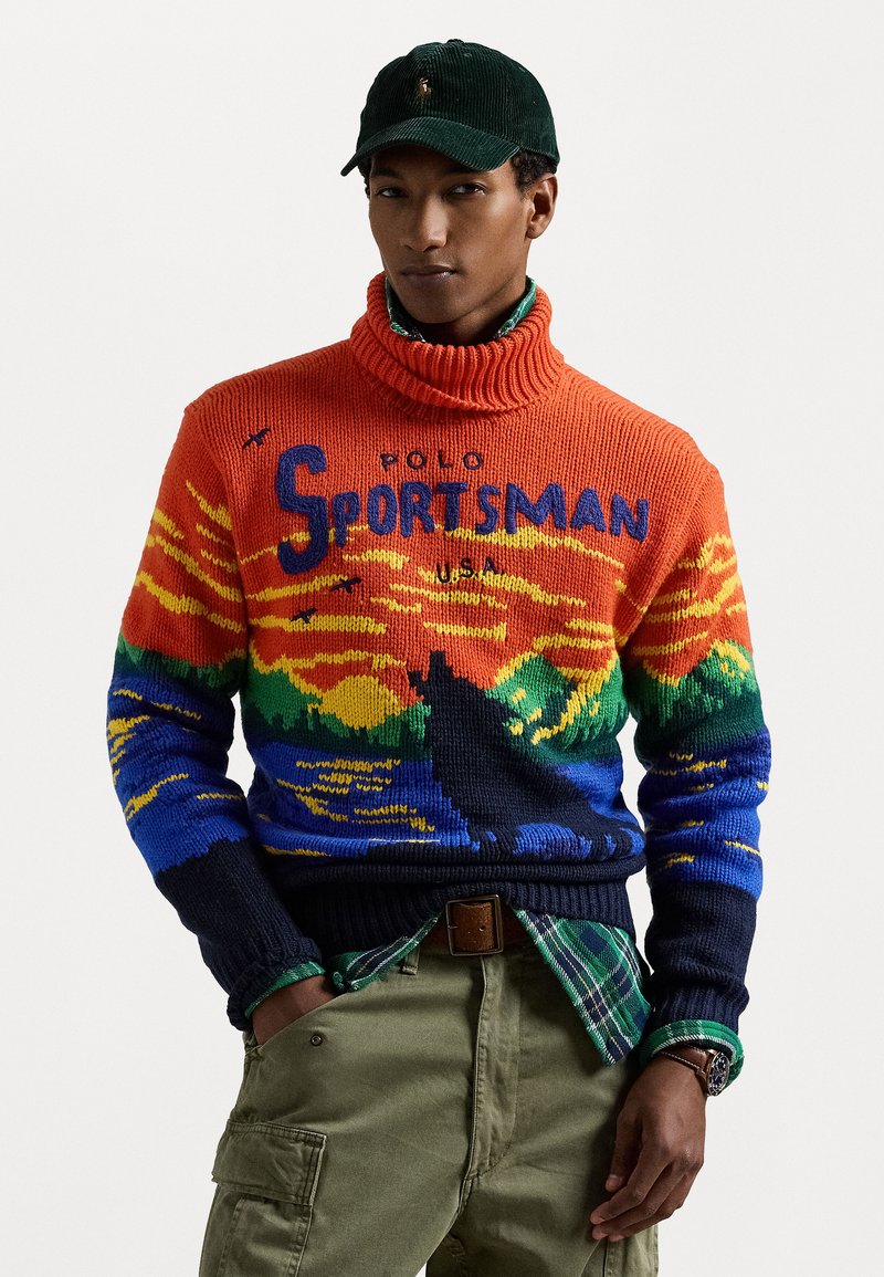 Polo Ralph Lauren POLO SPORTSMAN TURTLENECK SWEATER - Jumper - orange ...
